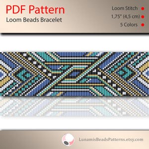 Loom Bracelet Pattern, Loom Pattern, Square Stitch Pattern, Pdf File ...