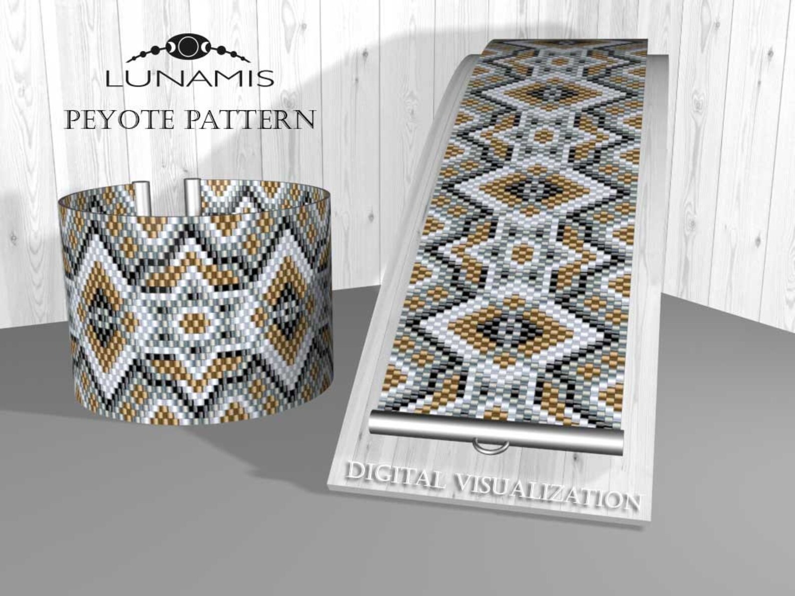 Peyote bracelet pattern odd count peyote pattern stitch | Etsy