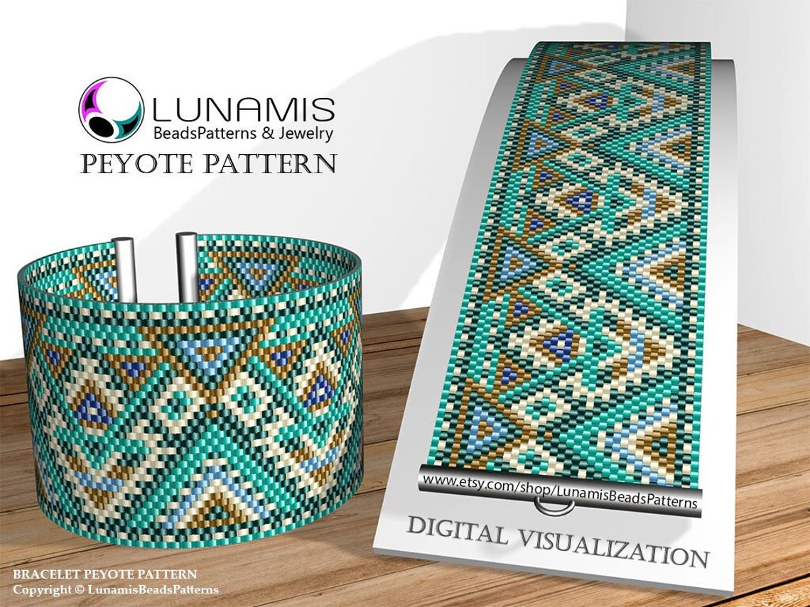 Peyote Bracelet Pattern Odd Count Peyote Pattern Stitch - Etsy