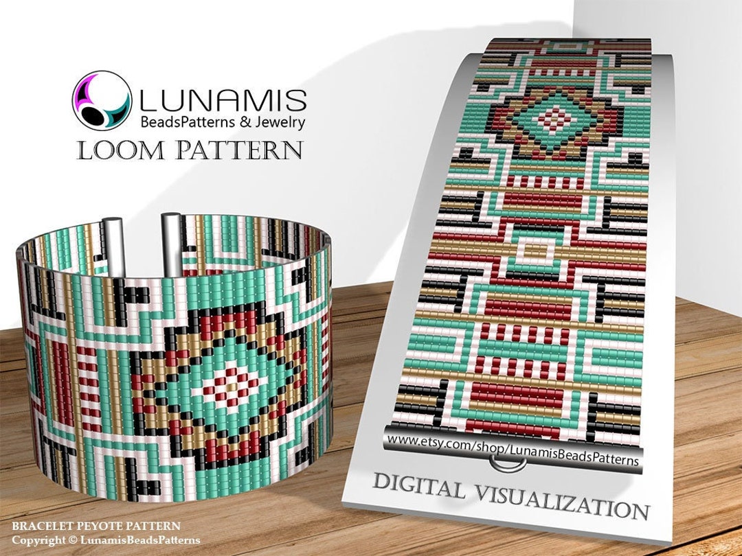 Loom Bracelet Pattern, Loom Pattern, Square Stitch Pattern, Pdf File ...