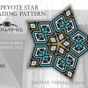 Pattern for 3d Star Peyote, Pdf Patterns, Beading, Peyote Stitch, #001 ...