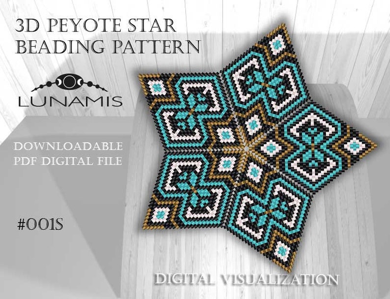 Pattern for 3d Star Peyote Pdf Patterns Beading Peyote - Etsy