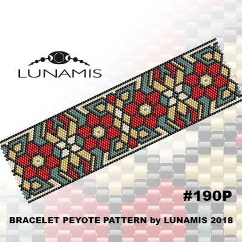 Peyote Bracelet Pattern Odd Count Peyote Pattern Stitch - Etsy Israel
