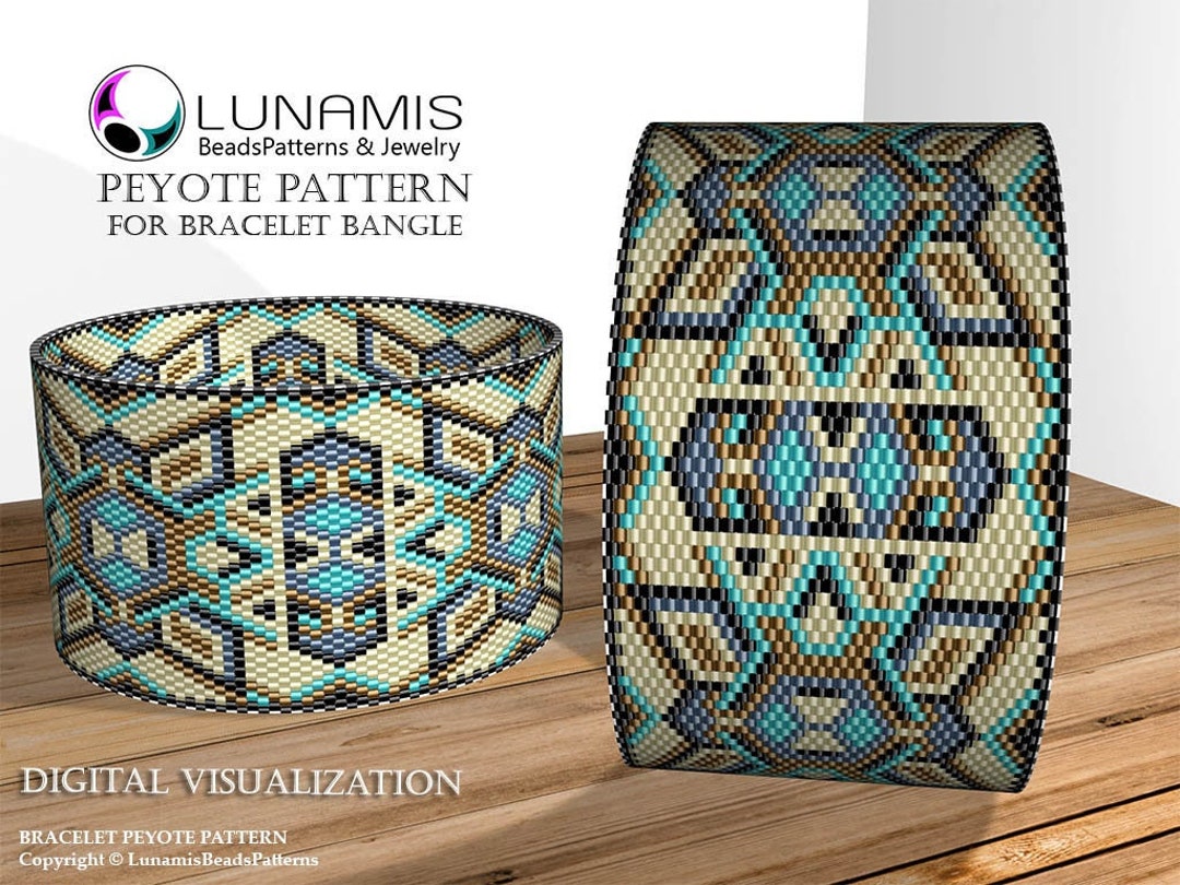Peyote Pattern for Bangle Bracelet , Tubular Peyote, Digital Pdf File ...