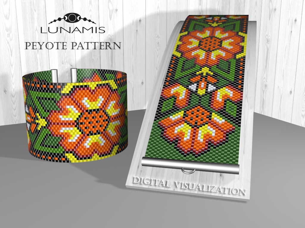 Peyote Bracelet Pattern Odd Count Peyote Pattern Stitch - Etsy