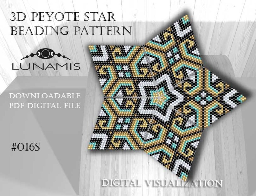 Pattern for 3d Star Peyote Pdf Patterns Beading Peyote - Etsy