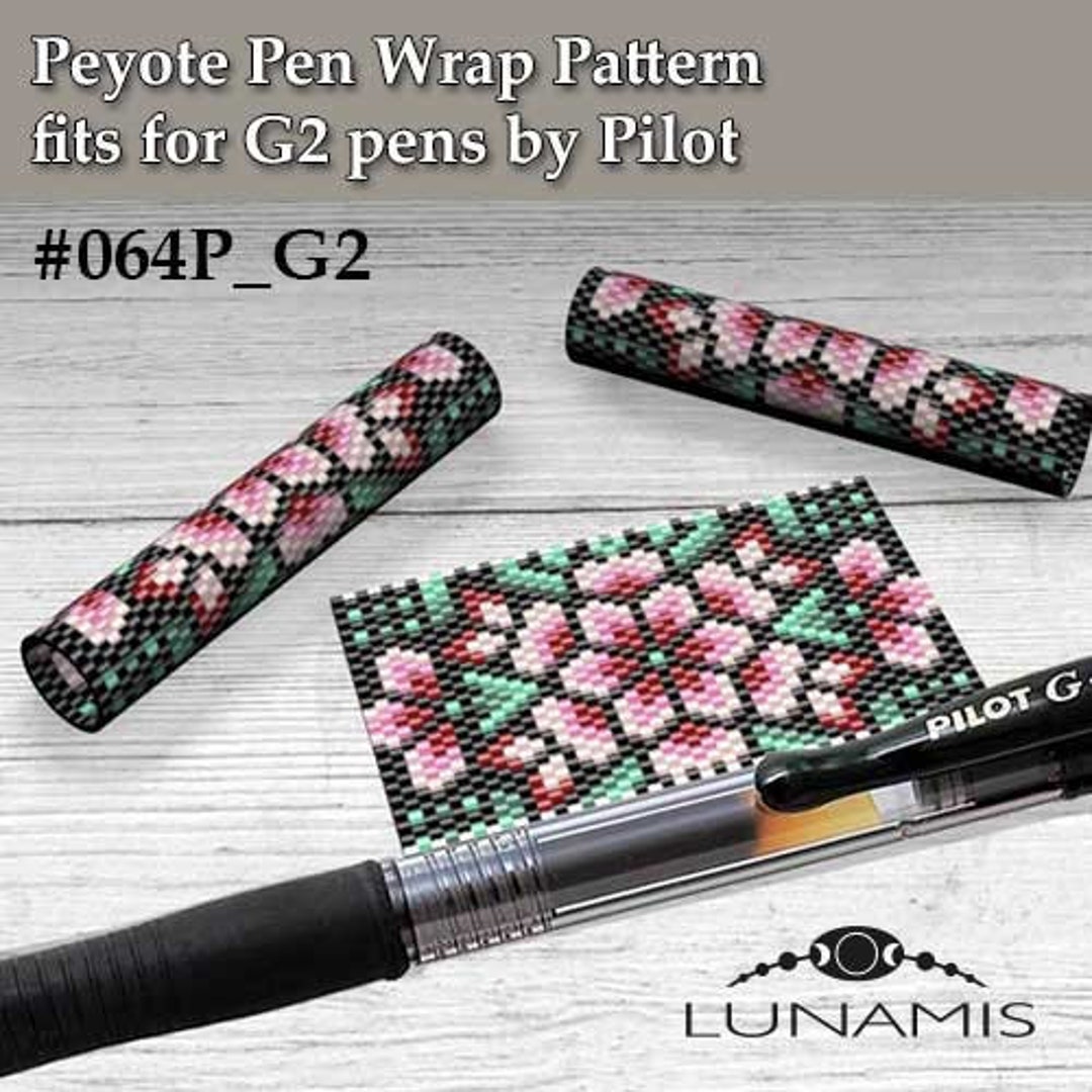 Peyote Pen Cover Patterns, Pattern for G2 Pen by Pilot, Pen Wrap ...