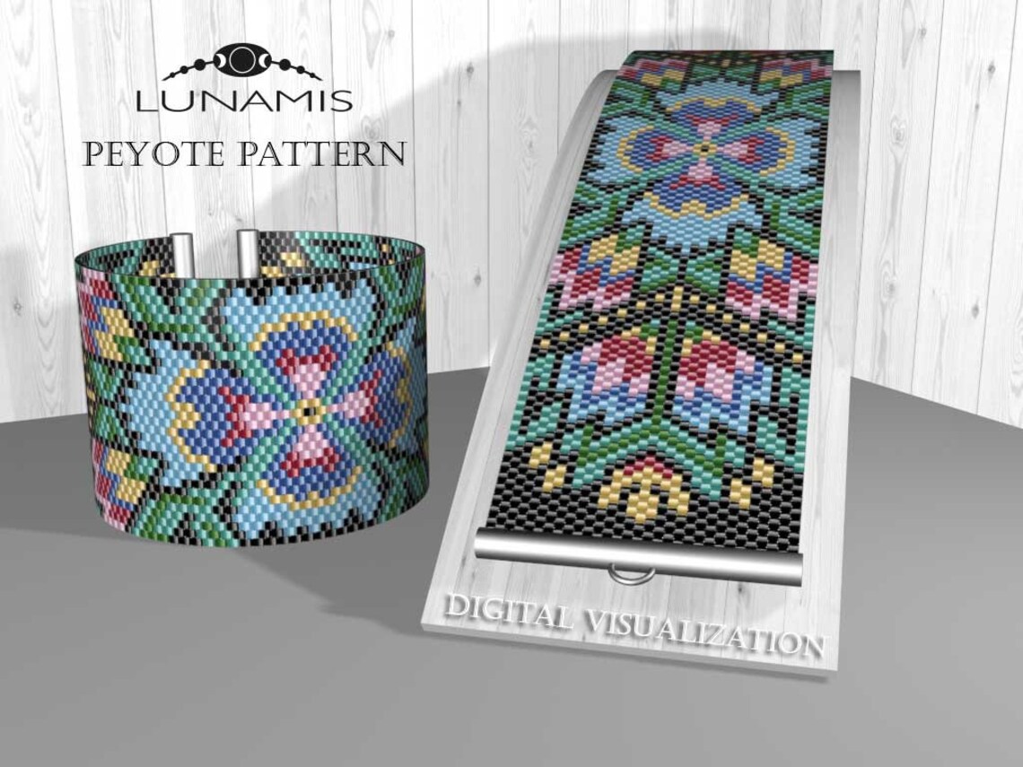 Peyote Bracelet Pattern Odd Count Peyote Pattern Stitch | Etsy