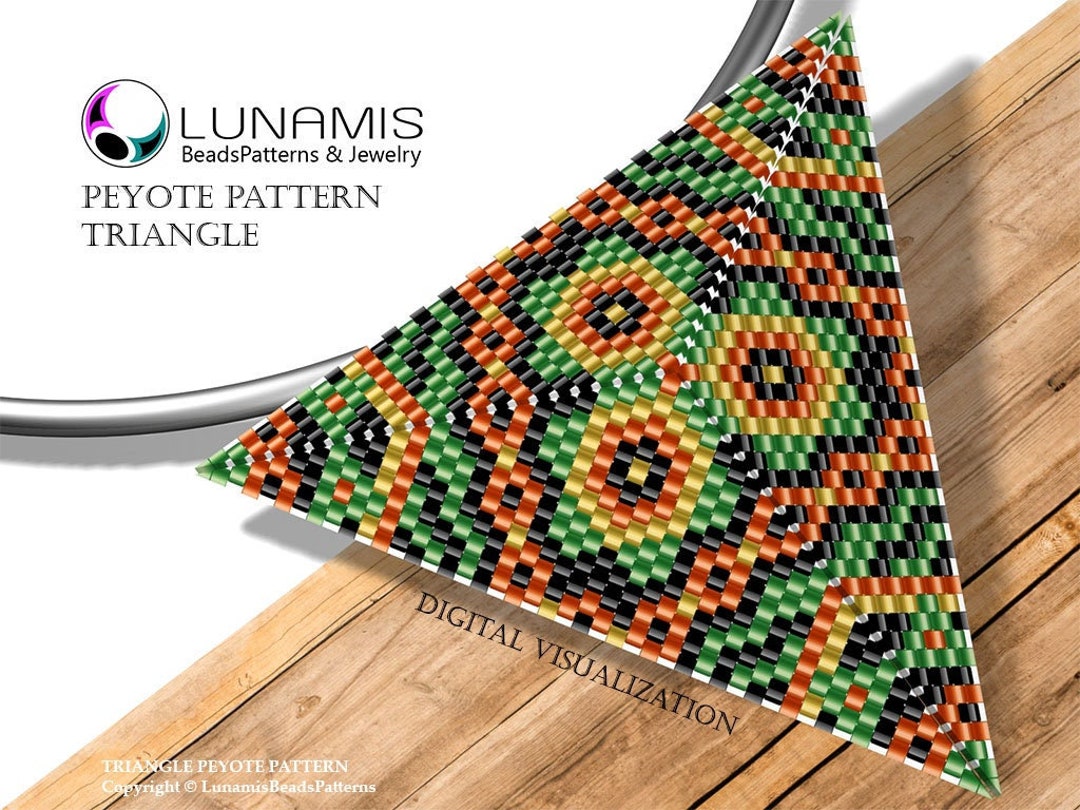 Peyote Pattern for Triangle Pendant, Bead Pattern, Peyotestitch ...