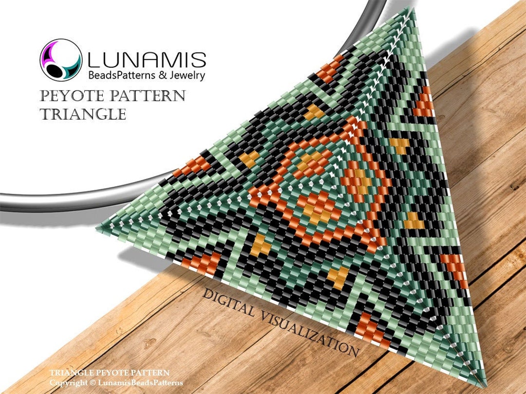 Pattern for Triangle Pendant, Peyote Patterns, Beading, Peyote Stitch ...
