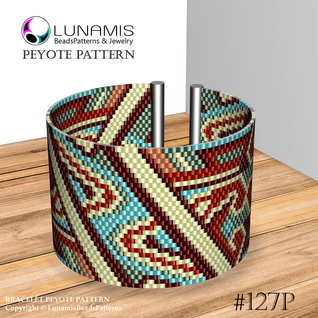 Peyote Bracelet Pattern, Even Count, Peyote Pattern, Stitch Pattern ...
