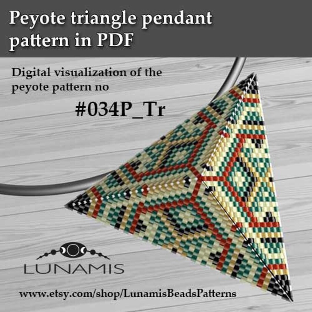 Peyote Pattern for Triangle Pendant Bead Pattern - Etsy