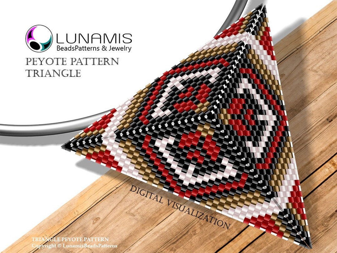 Pattern for Triangle Pendant, Peyote Patterns, Beading, Peyote Stitch ...