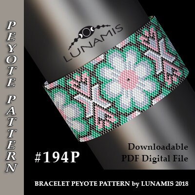 Peyote Bracelet Pattern Bead Pattern Beading Peyote Stitch | Etsy