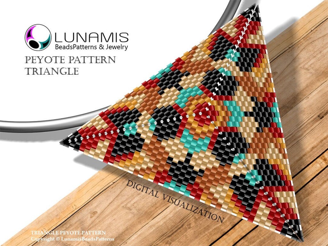 Peyote Pattern for Triangle Pendant, Bead Pattern, Peyotestitch ...