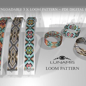 Loom Bracelet Pattern, Loom Pattern, Loom Stitch, Square Stitch Pattern ...