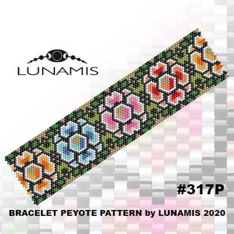 Peyote Bracelet Pattern Odd Count Peyote Pattern Stitch | Etsy