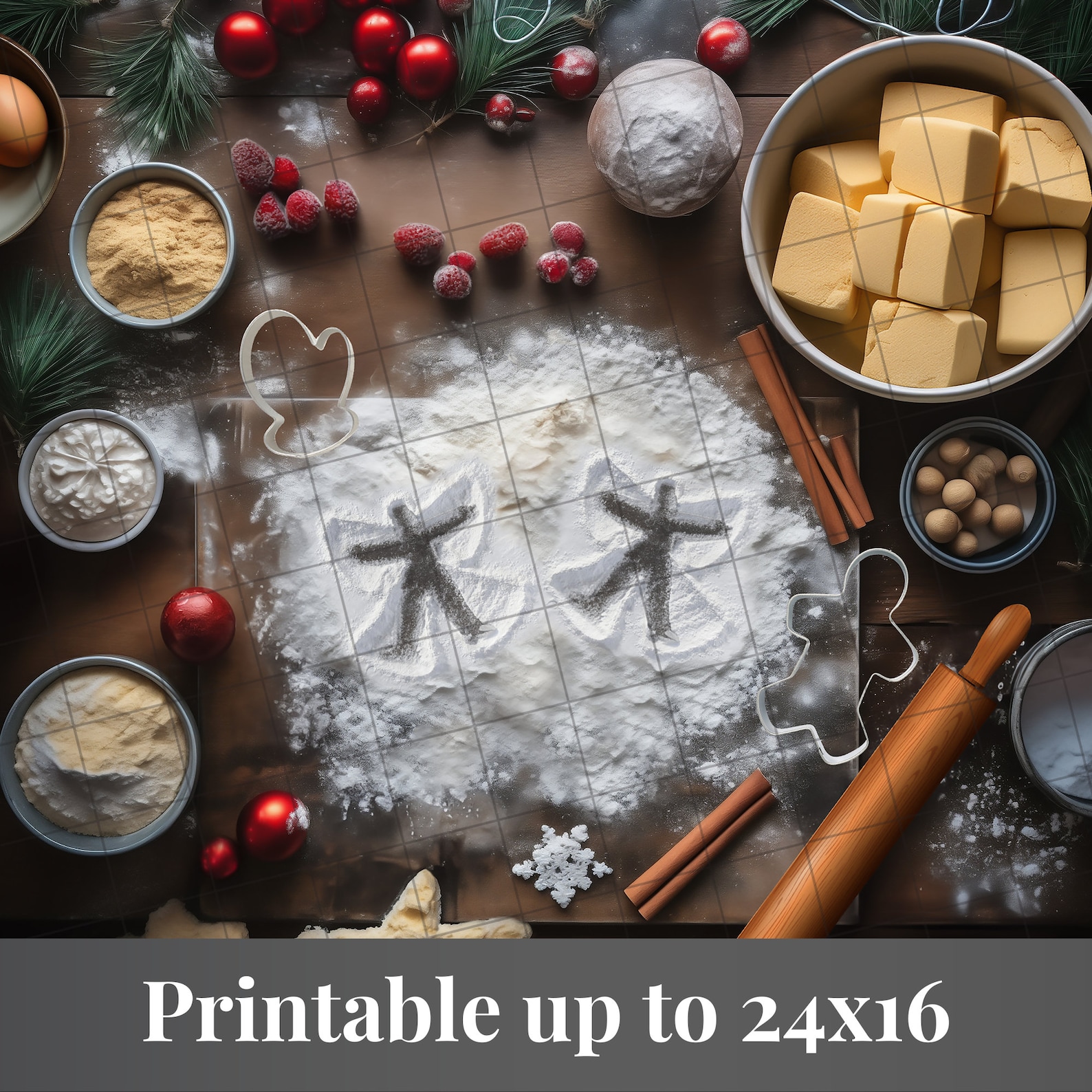 Flour Snow Angel, Holiday Cooking Photo, Snow Angel Cooking Photo ...