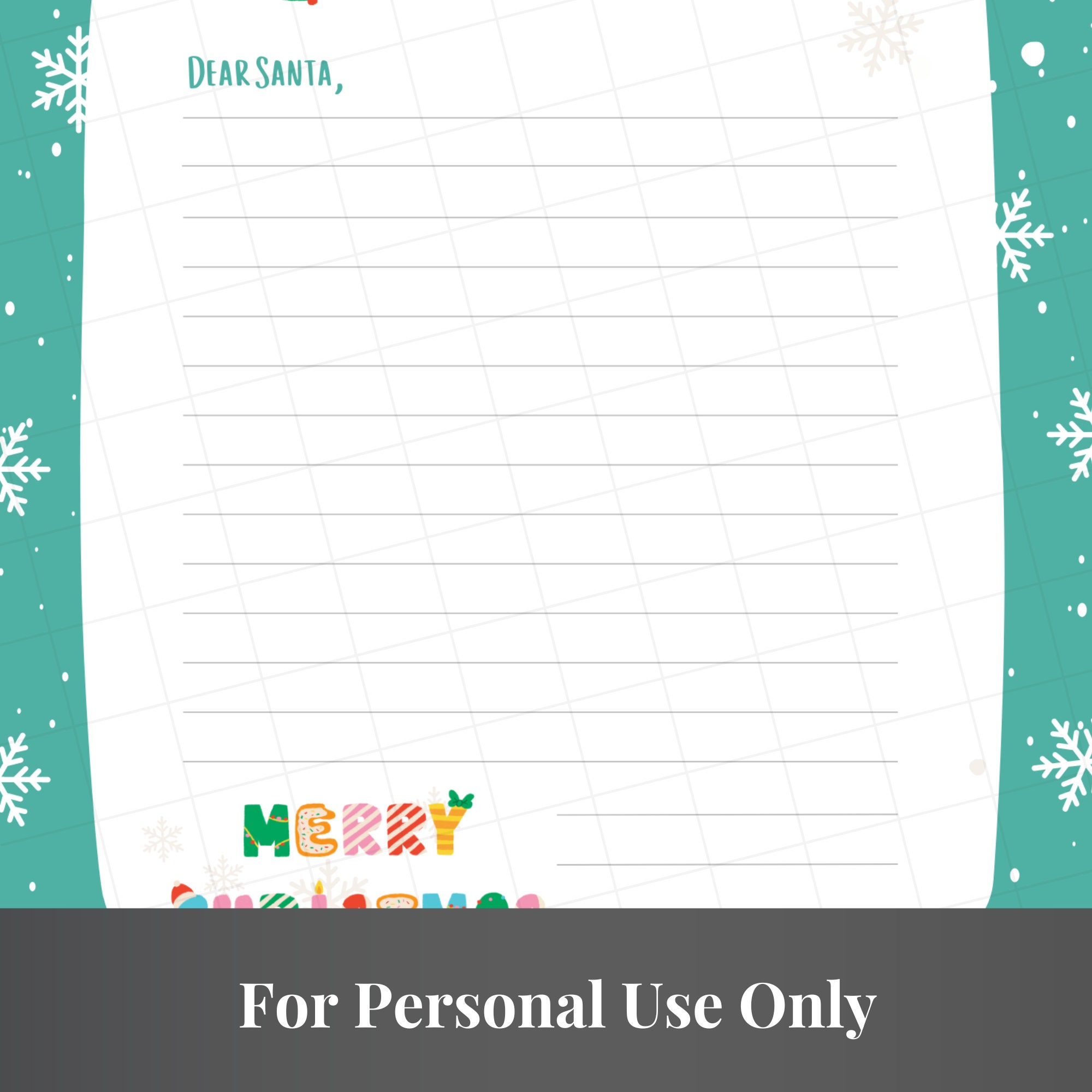 Santa Claus Letter, Letter to Santa, Letter Christmas, Printable Letter ...