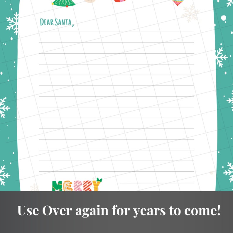 Santa Claus Letter, Letter to Santa, Letter Christmas, Printable Letter ...