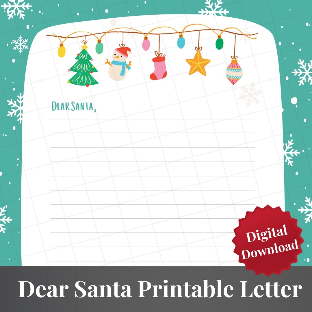 Santa Claus Letter, Letter to Santa, Letter Christmas, Printable Letter ...