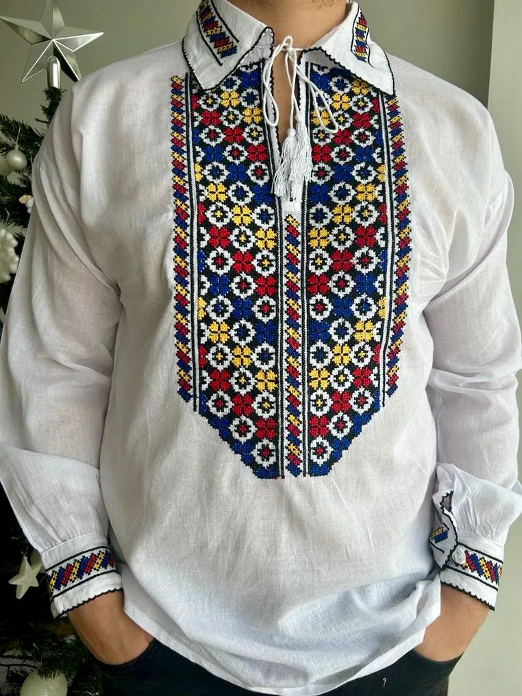 Folk Top for Men , Traditional Shirt , Embroidery Shirt, Men Shirt ...