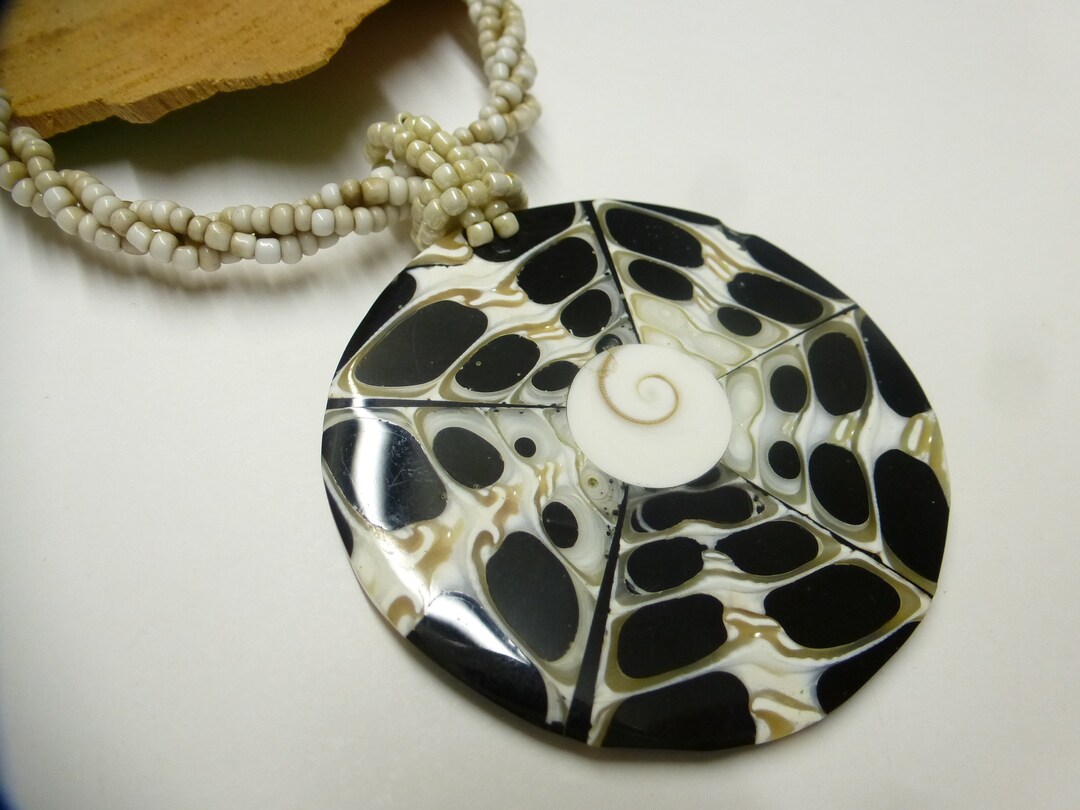 Shell Necklace With Snail Parts and Shivaeye, Natural Products ...