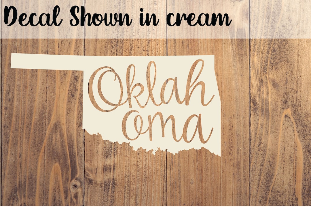 Oklahoma State Custom Vinyl Decal With Transparent Background. - Etsy