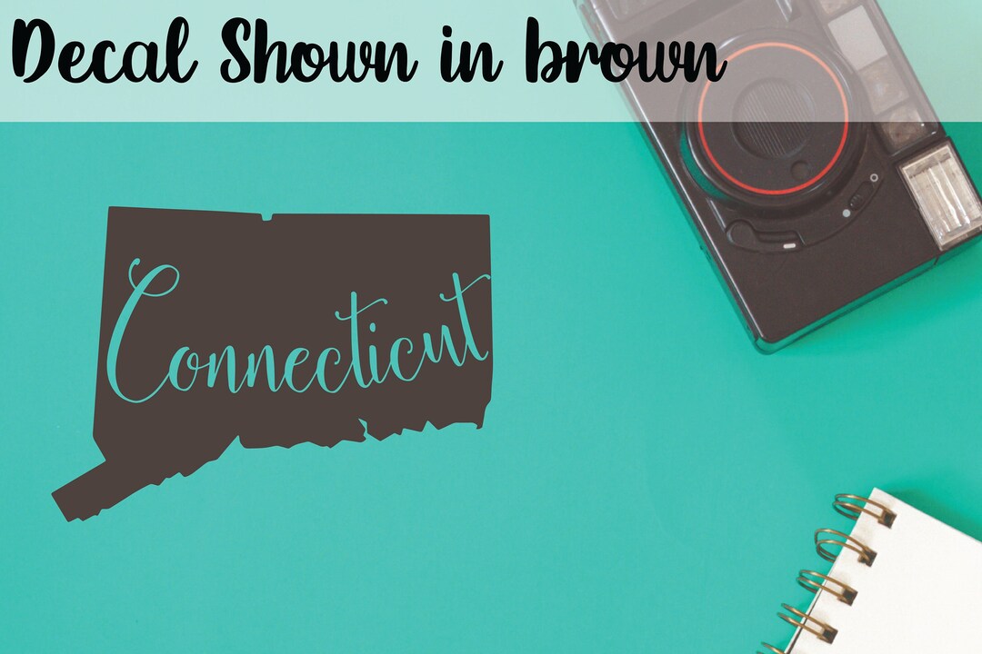 Connecticut State Custom Vinyl Decal With Transparent - Etsy