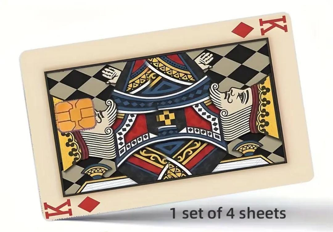 4 PCS Card Cover - Credit Card Skins - Sticker - Credit Card Cover - - Etsy