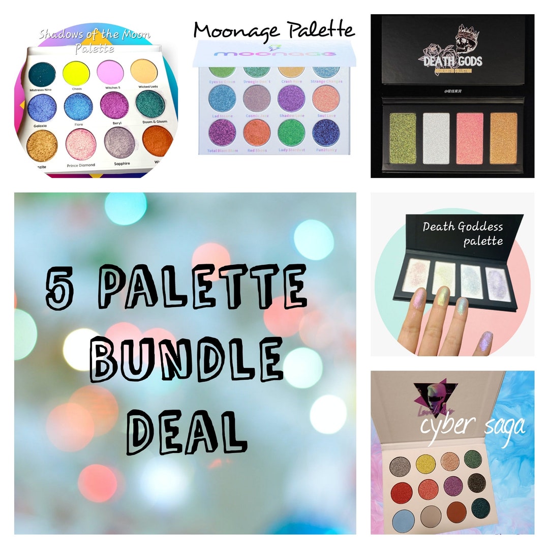 5 Bundle Palettes Deal - Eyeshadow Palette Hybrid Duochrome Multichrome ...