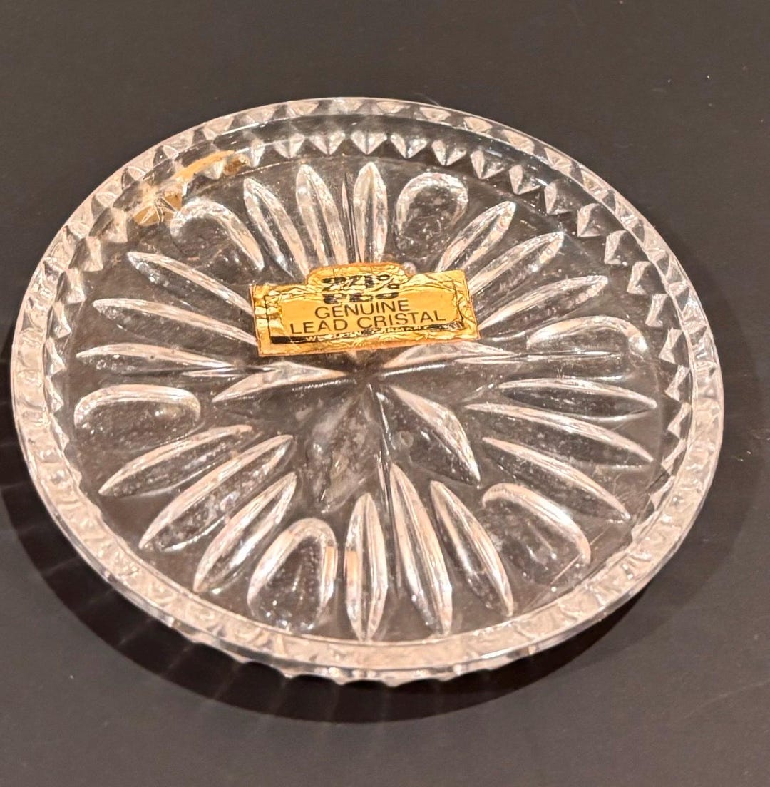 Set of 4, 24% Pbo Lead Crystal Glass Coasters - Etsy