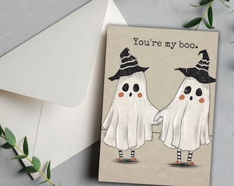 You're My Boo Greeting Card for Him Her I Love You Birthday Anniversary ...