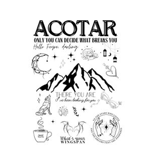 ACOTAR Court, Thorns and Roses, Digital Png Design, Book Lover - Etsy