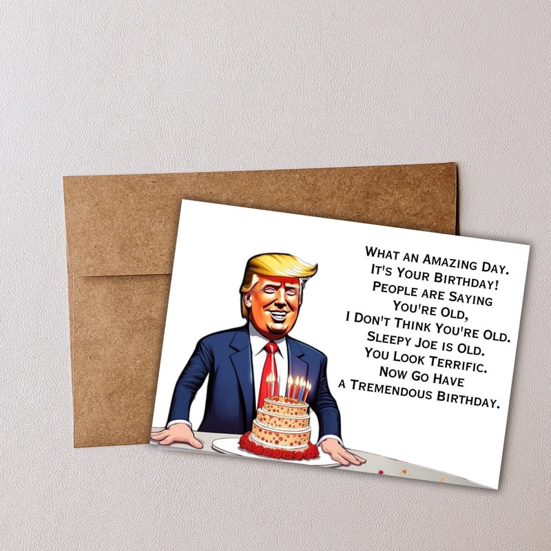 Personalized Donald Trump Birthday Card - Etsy