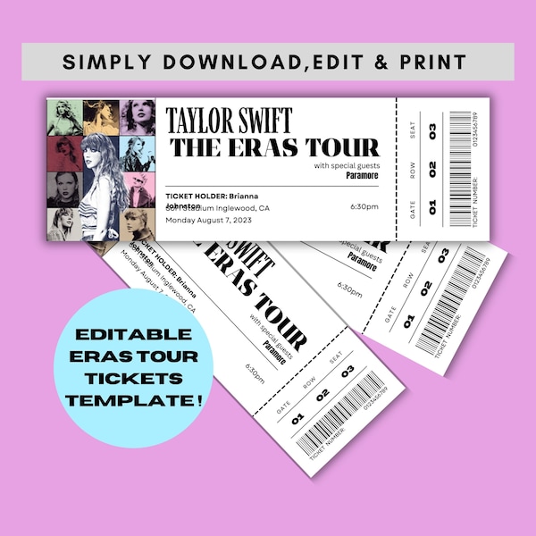 Taylor Ticket Gift - Etsy