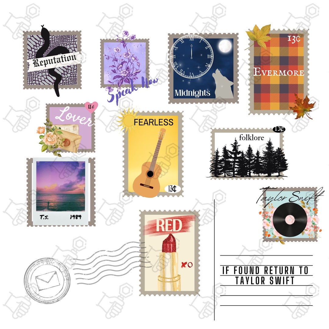 Swift png, taylor svg, eras tour png, postal vintage - Etsy México