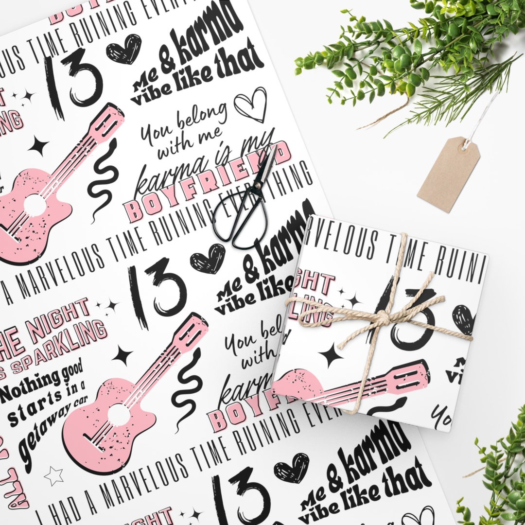 Taylor Wrapping Paper, Swift Gift, Birthday, Gift Wrapping, Swift ...