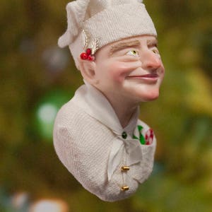 Baker Elf Christmas Ornament North Pole Elf Gingerbread Man Candy Canes ...