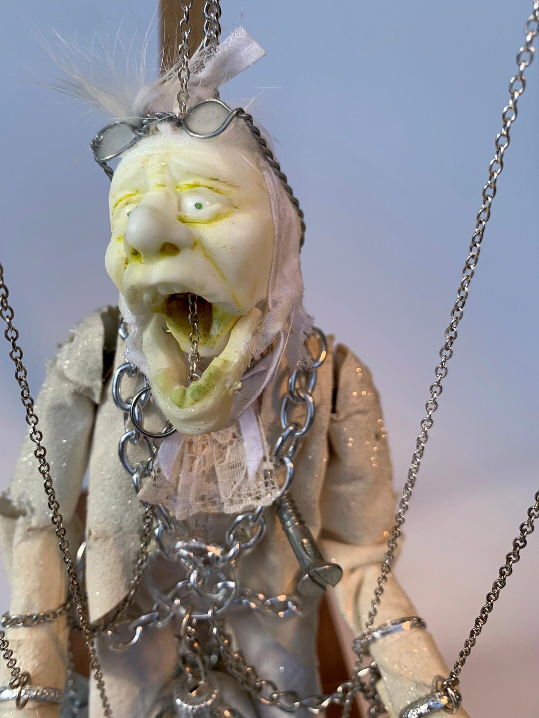 Marley's Ghost - Marionette - Full Figure Christmas Ornament - Scrooge ...