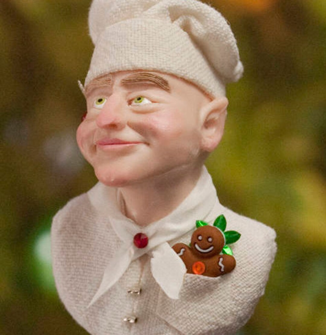 Baker Elf Christmas Ornament - North Pole Elf - Gingerbread Man - Candy ...