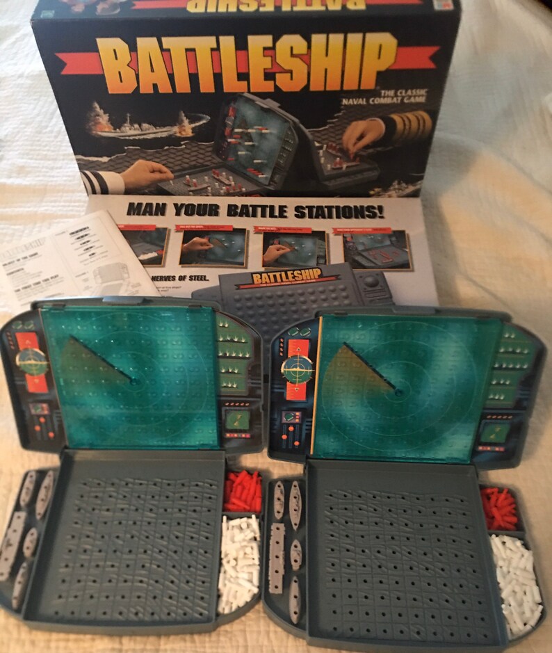 Vintage Battleship Board Game (classic Naval Combat Game), Complete ...