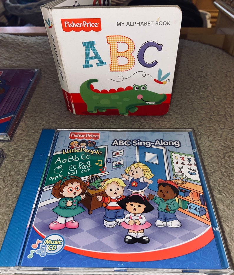 Vintage Fisher Price Little People Music Cds & Board Book Gift Set ...
