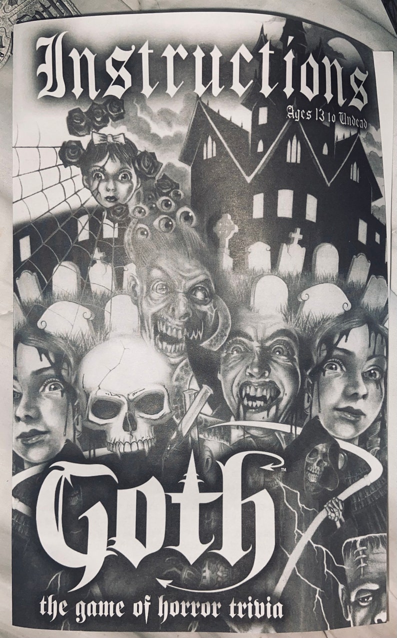 Goth - the Game of Horror Trivia - Board Game - Complete - Like NEW ...
