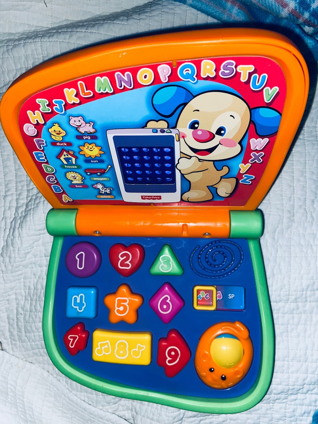 Fisher Price Laugh & Learn Laptop Bilingual Educational Electronic Toy ...