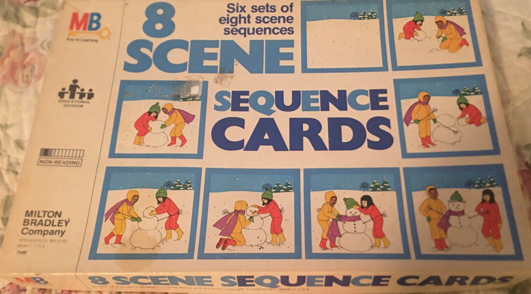 8 Scene Sequence Cards, Vintage Game, Learning/educational Game - Etsy