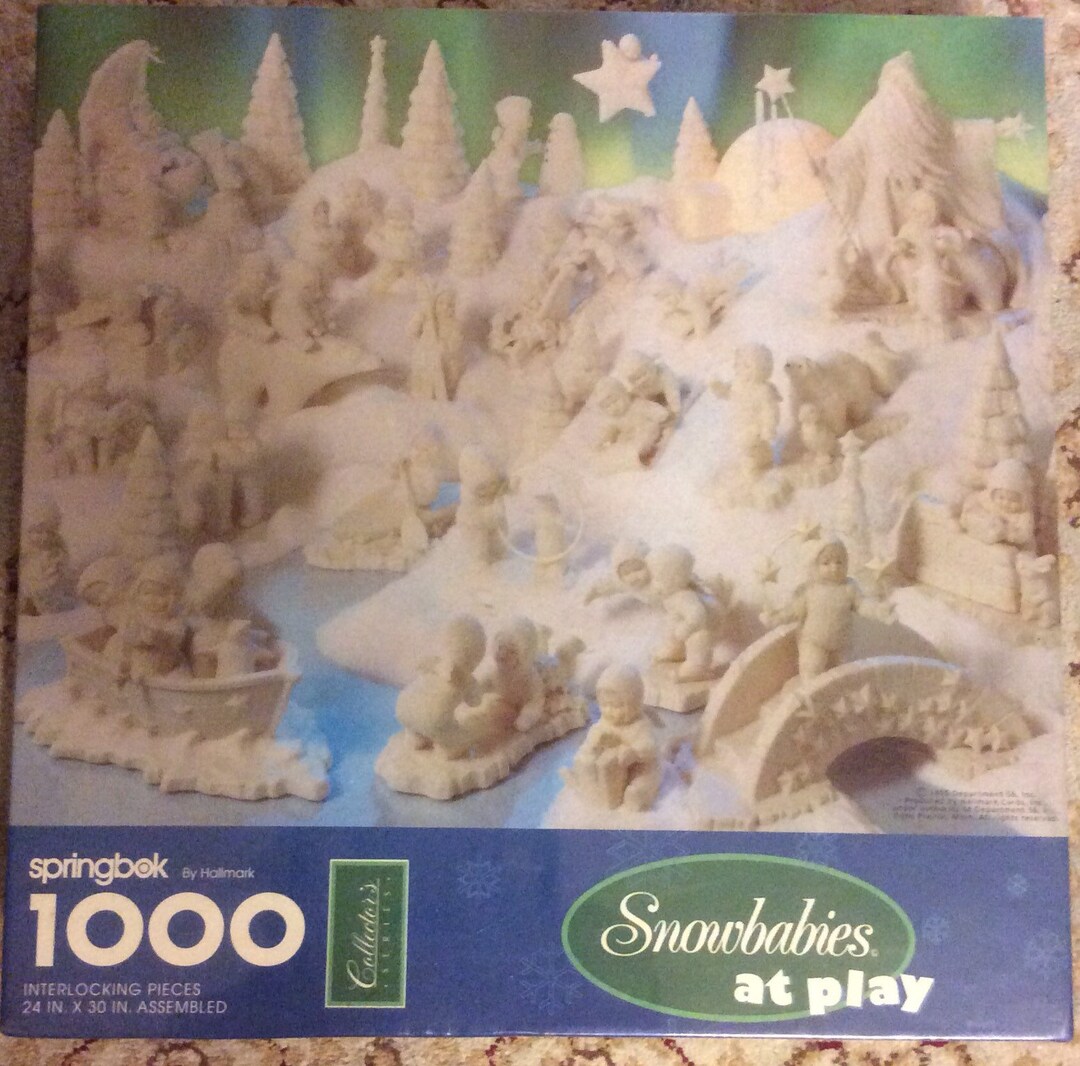 Hallmark Springbok Dept 56 Snowbabies at Play 1000 PC Xmas Puzzle for ...