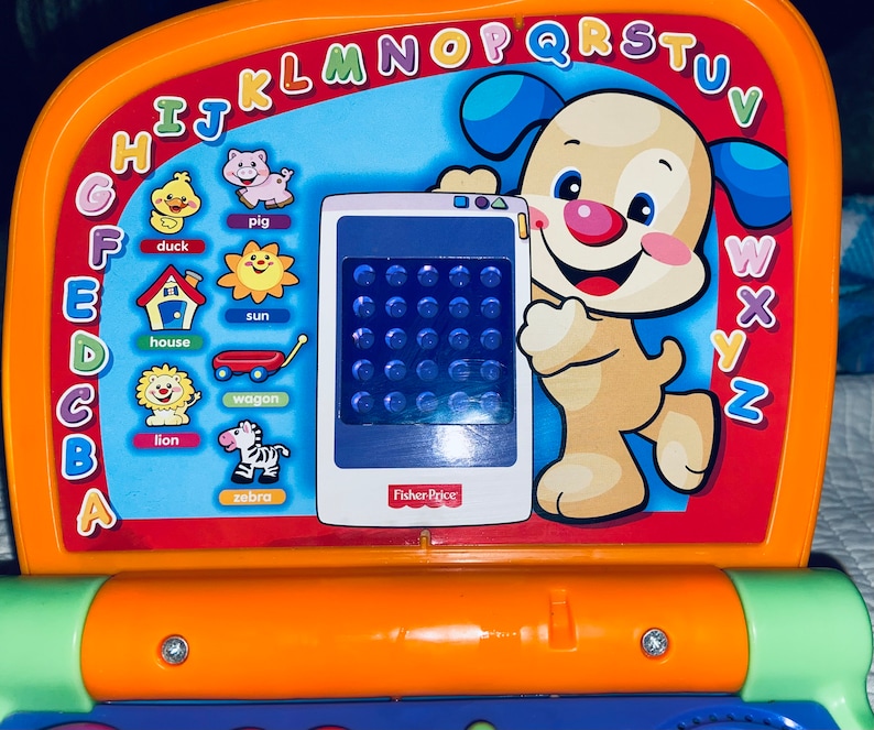 Fisher Price Laugh & Learn Laptop Bilingual Educational Electronic Toy ...