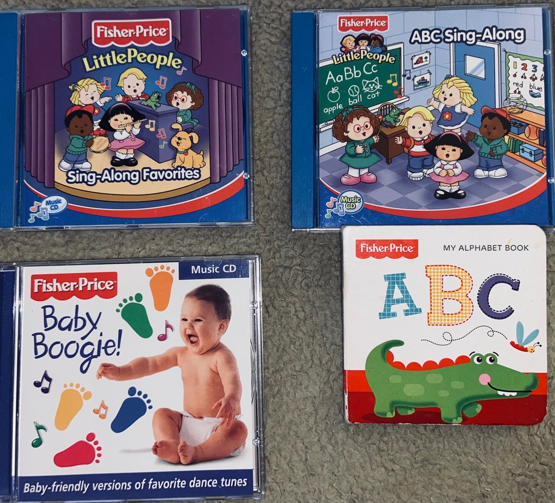 Vintage Fisher Price Little People Music Cds & Board Book Gift Set ...