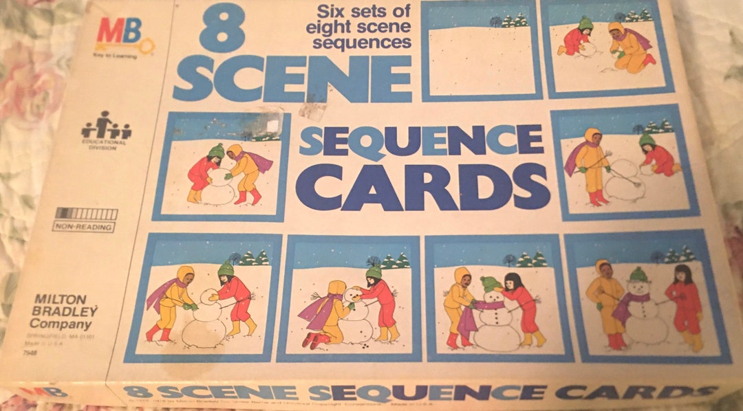 8 Scene Sequence Cards, Vintage Game, Learning/educational Game - Etsy